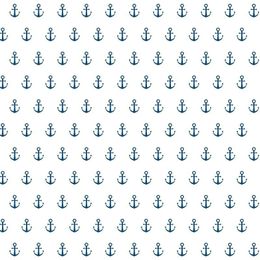 MICASIA Klebefolie - Maritimes Anker Monogramm Muster in blau auf weiss - Selbstklebefolie Größe HxB: 50cm x 50cm