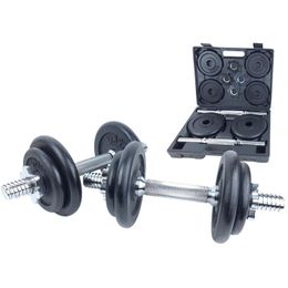 Kurzhantel Set Gusseisen Krafttraining Satz Fitness Muskelaufbau Workout Sport Koffer 2go