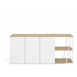 TemaHome Sideboard albi - helle Eiche und weiß lackiert