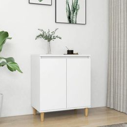 Sideboard,Kommode mit Massivholz-Beinen Weiß 60x35x70 cm Holzwerkstoff vidaXL