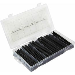 Dema Schrumpfschlauch Sortiment 1,5 - 25,5 mm 100-teilig Set schwarz Sortimentsbox