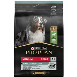 Purina - Pro Plan Adult Medium Sensitive Digestion – Lamm – Trockenfutter für Hunde – 3 kg