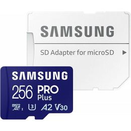 Pro Plus 256 gb microSDXC-Speicherkarte (180 MB/s, Class U3, V30, A2) (MB-MD256SA/EU) - Samsung