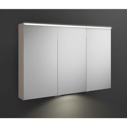 Burgbad Gmbh - Burgbad Eqio Spiegelschrank mit Horizontaler LED-Beleuchtung und LED-Waschtischbeleuchtung, mittlerer Türanschlag rechts SPGT120L,