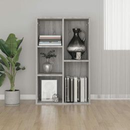 Bonnevie - Bücherregal 50x25x80 cm,Bücherschrank/Sideboard für Wohnzimmer, Arbeitszimmer, Büro Grau Sonoma Holzwerkstoff -FV82352 - Grau