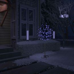 MAISONCHIC - Weihnachtsbaum,Kunstbaum,Weihnachtsschmuck/Weihnachtsdekoration 120 LEDs Blaues Licht Kirschblüten 150 cm CIW90254