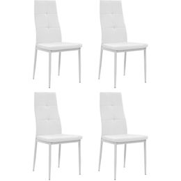 MAISONCHIC Küchenstühle moderne,Esszimmerstuhl, Essstühle 4 Stk. Weiß Kunstleder -60862 - Weiß