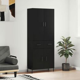 MAISONCHIC Sideboard Wohnzimmer-Anrichte,Highboard Schwarz 69,5x34x180 cm Holzwerkstoff FSW92378