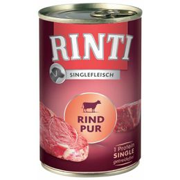 Rinti - Singlefleisch Rind - 12 x 400g nasses Hundefutter in Dosen