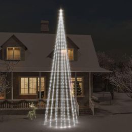 LED-Weihnachtsbaum für Fahnenmast,Outdoor-Lichterketten Kaltweiß 1134 LEDs 800 cm vidaXL