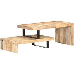 MAISONCHIC - 2-tlg. Couchtisch-Set,Beistelltisch,Kaffeetisch,Sofatisch Massivholz Mango -35386