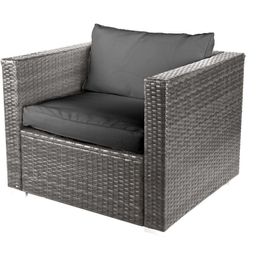 Brast - Poly-Rattan Gartenmöbel Lounge Set Einzelsessel mit Armlehnen