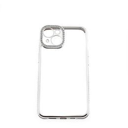 Diamond Hülle elegante Smartphonehülle transparenter Hintergrund kompatibel mit iPhone 12 Pro Silber