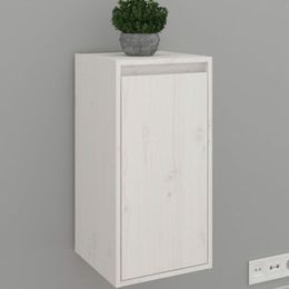 Bonnevie - Wandschrank,Hängeschrank,Wandregal Weiß 30x30x60 cm Massivholz Kiefer GEVS639904