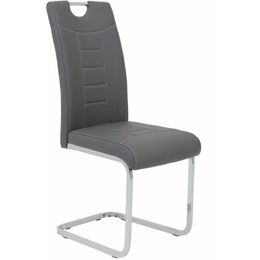 Esszimmerstühle Stuhl Freischwinger 2er Set ruben Grau