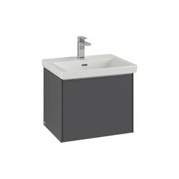 Villeroy & Boch Subway 3.0, 523x429x448 mm, Waschbeckenunterschrank, 1 Auszug, C579L2, Farbe: Front/Korpus: Marine Blue, Griff: Volcano Black - C579L1VQ