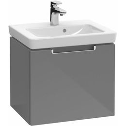 Villeroy & Boch Villeroy und Boch Waschtischunterschrank Subway 2.0 A684, Farbe: Glossy Grey, Griff: chrom glänzend - A68410FP