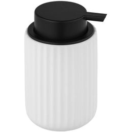 Seifenspender Belluno Weiß Keramik, Pumpspender, Weiß, Keramik weiß, Kunststoff schwarz - weiß - Wenko