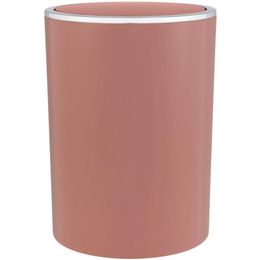 Wenko - Schwingdeckeleimer Inca Altrosa, 5L, hochwertiger Kunststoff, 5 Liter, Rosa, Kunststoff (abs) rosa chrom - rosa