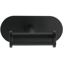 Turbo-Loc® Edelstahl Wandhaken Duo Orea Black Matt, Haken, Befestigen ohne bohren, Schwarz, Edelstahl rostfrei schwarz - schwarz - Wenko