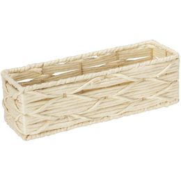 Wenko - Zellstoff Badbox Vabriano Lang in Beige 32 x 10 x 10 cm - Beige, Beige