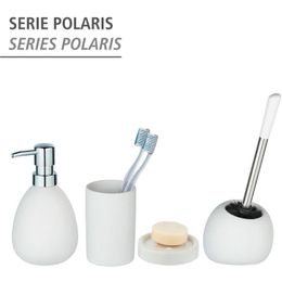 Wenko - WC-Garnitur Polaris Weiß matt, aus hochwertiger Keramik, Weiß, Keramik weiß - weiß