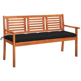 Bonnevie - 3-Sitzer-Gartenbank mit Auflage 150 cm Massivholz Eukalyptus vidaXL690552