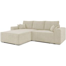 E-meubles - Ecksofa mit Schlaffunktion und Bettkasten, Couch für Wohnzimmer, Schlafsofa Sofagarnitur Sofa Eckcouch L-Form mit 250x86x176 cm - erno ii