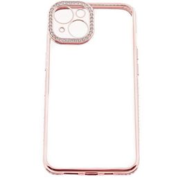 Diamond Hülle elegante Smartphonehülle transparenter Hintergrund kompatibel mit iPhone 12 Rosa