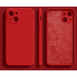 Bunt Case Hülle mit Kameraschutz Back Cover Bumper Silikon Schutzhülle kompatibel mit iPhone 12 Rot