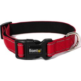 Lionto - Hundehalsband, (l) verstellbare Länge 40-60 cm, rot