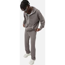 Cofi Casuals - Zweiteiler Herren Trainingsanzug Jogginganzug Set mit Reißverschluss xl Weiß