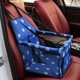 Minkurow - Hunde-Autositz, Hunde-Auto-Sitzerhöhung für Reisen, faltbar, wasserdicht und bequem, Haustier-Sitzerhöhung für kleine Hunde (blau)