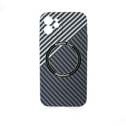 Magnetic Carbon Case kompatibel mit Samsung Galaxy S22 Ultra MagSafe Handyhülle Bumper Cover Grau