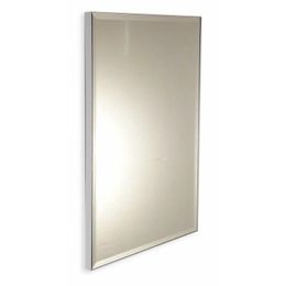 Maßgefertigter Spiegel mit weißem Rahmen und abgeschrägtem Rand bis zu 40 cm bis zu 50 cm
