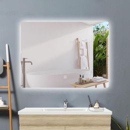 80 x 60 cm led Badspiegel mit Beleuchtung Badezimmerspiegel Wandspiegel Kaltweiß Dimmbar, led Memory Funktion