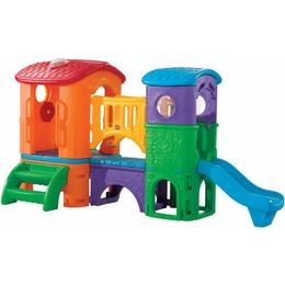 Step2 Clubhouse Climber Spielgerät mit 2 Rutschen XXL Kunststoff Klettergerät mit für Kinder Kinderrutsche / Spielturm / Spielplatz - mehrfarbig