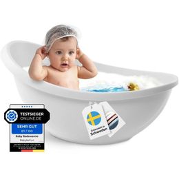 BabybeFun Baby Badewanne mit Badewanneneinsatz für Neugeborene [Testsieger] Rutschfeste Babybadewanne für Babys und Kleinkinder [0-12 Monate]