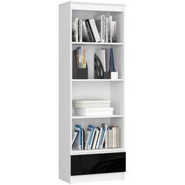 Büro-Bücherregal 60 cm 1 Schublade 4 Regale| Möbel stehen für Dokumente Bücher für ein Schlafzimmer Arbeitszimmer Wohnzimmer Schrank | Laminierte