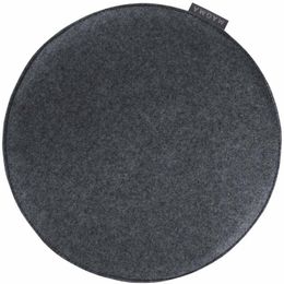 Sitzkissen Avaro Filzoptik Uni Rund Anthrazit 35 cm - Anthrazit - MAGMA