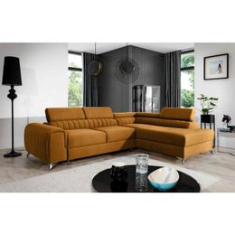 E-meubles - Ecksofa mit Schlaffunktion und Bettkasten, Couch für Wohnzimmer, Schlafsofa Sofagarnitur L-Form Wohnlandschaft mit Bettfunktion