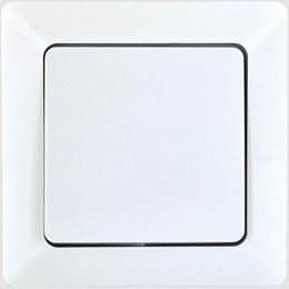 5x Heitech Unterputztaster in Weiß Taster 250 v ac, 10 a, IP20 inkl. Rahmen, Unterputzeinsatz & Abdeckung – Unterputzschalter, Lichtschalter,