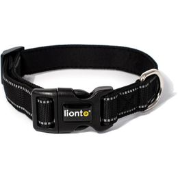 Lionto - Hundehalsband, (l) verstellbare Länge 40-60 cm, schwarz