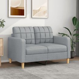 Bonnevie - 2-Sitzer-Sofa,Sofas gerade Hellgrau 120 cm Stoff vidaXL