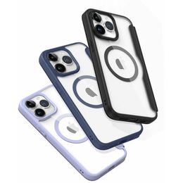 Skin x Pro Magnetische Flip MagSafe Hülle kompatibel mit iPhone 15 Pro Max Blau - Dux Ducis