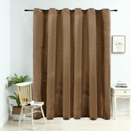 Bonnevie - Verdunkelungsvorhang mit Metallösen Samt Beige 290 x 245 cm vidaXL594889