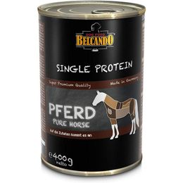 Belcando - Single Protein Pferd - 12 x 400 g nasses Hundefutter in Dosen