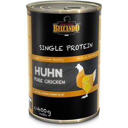 Belcando - Single Protein Huhn - 12 x 400 g nasses Hundefutter in Dosen