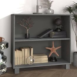 Sideboard Anrichte,Beistellschrank fuer Flur,Kueche,Kommode hamar Dunkelgrau 85x35x80 cm Massivholz Kiefer MAISONCHIC 22896