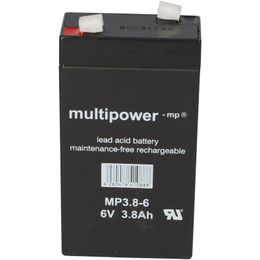 Blei-Akku passend für Multipower MP3,8-6 agm 6V 3,8Ah